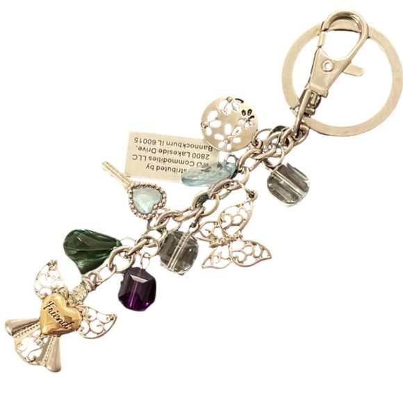 Macy's | Accessories | Nwt Beautiful Silver Plated Crystal Angel Charm ...